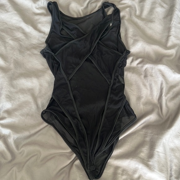 Tops | Multi Strap Sexy Sheer Mesh Bodysuit | Poshmark